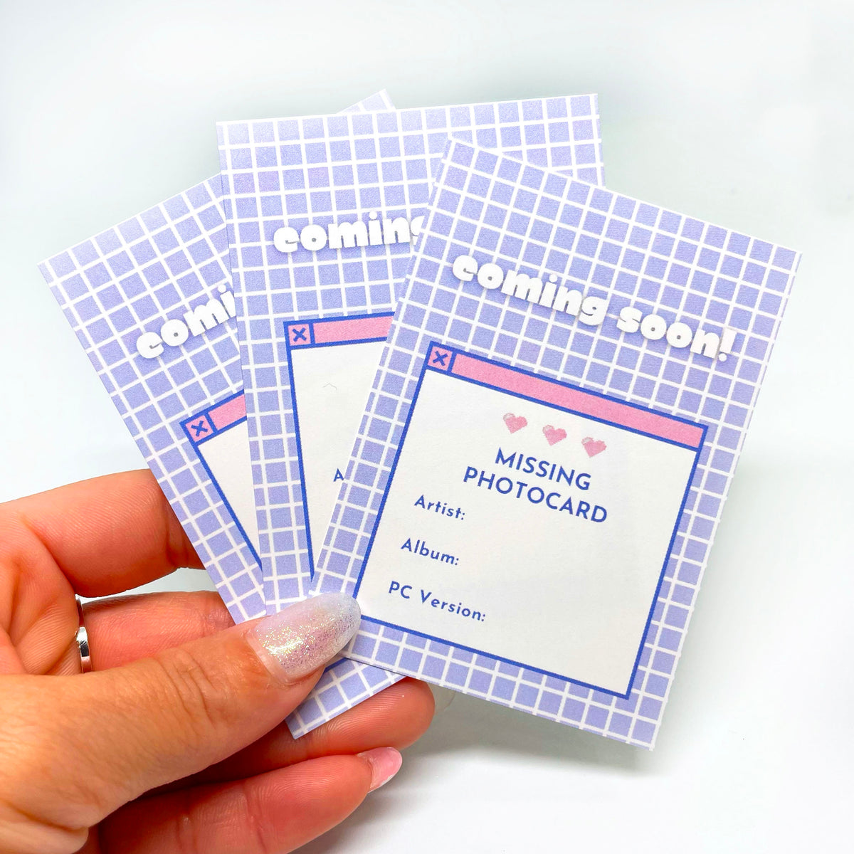 Kpop Photocard Binder Fillers - Pack of 10 - V1 Lavender Grids ...