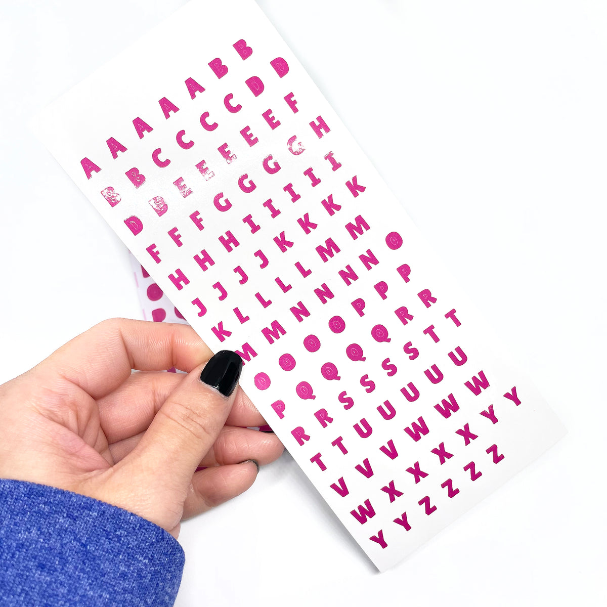 Deco Sticker Sheet - Print Letters - V1 Magenta – LittleRandomIdeas